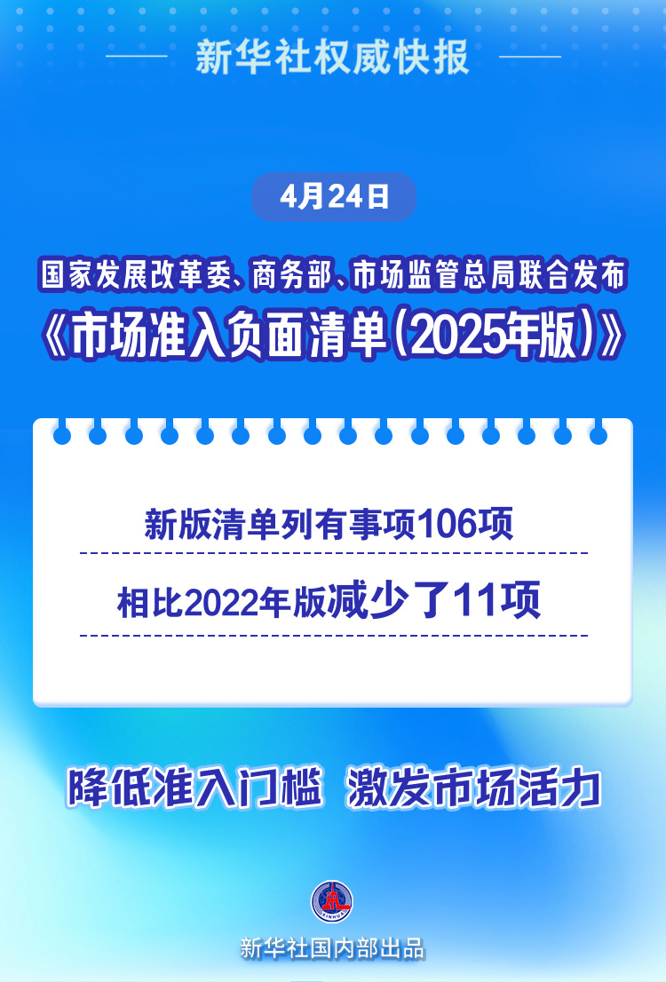 新华社权威快报｜减少11项！《市场准入负面清单（2025年版）》发布_警务报道_北京市公安局